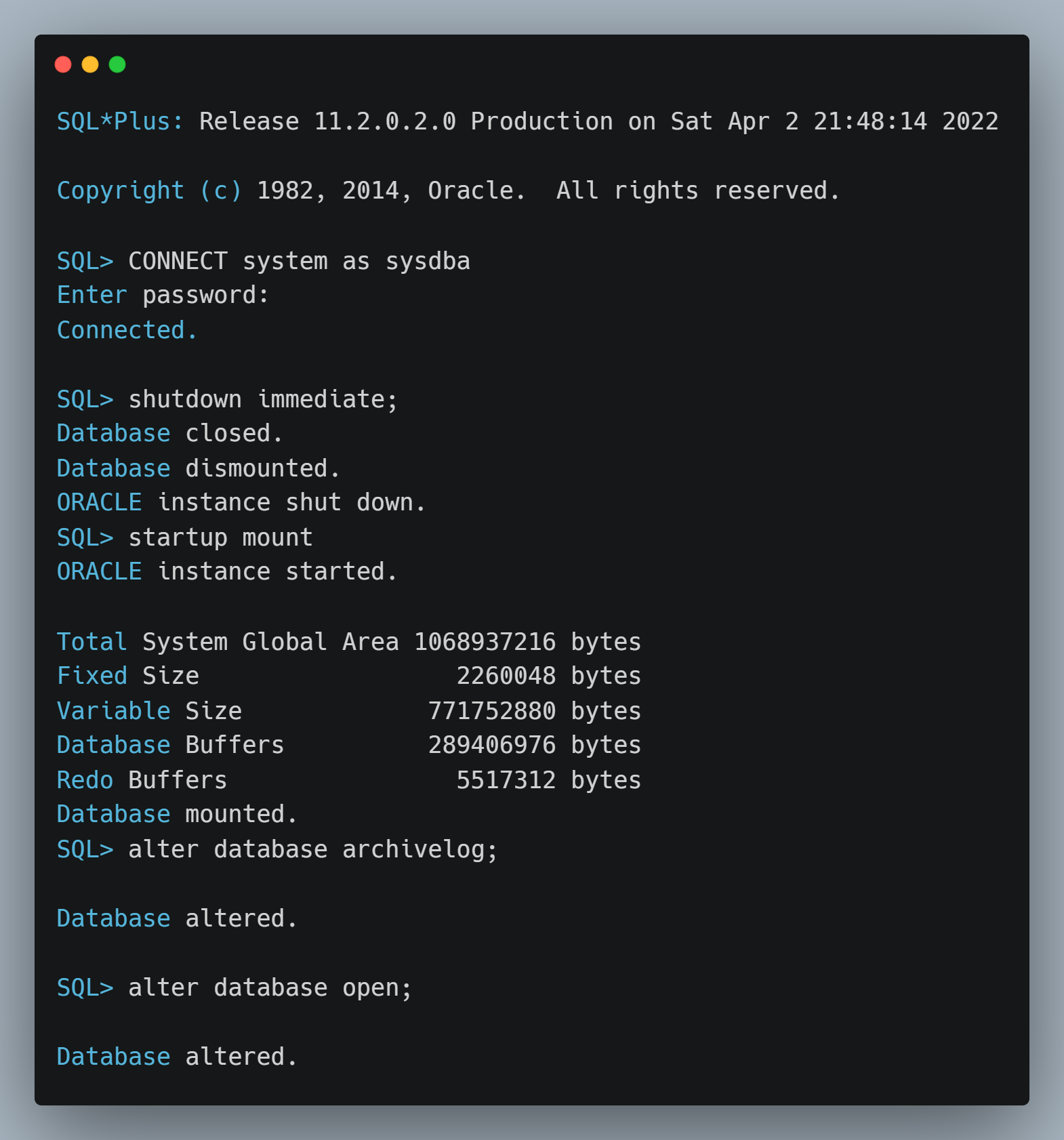 Database Backup – My Reference